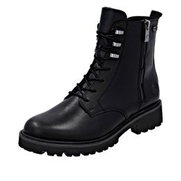 Remonte Damen Schn&uuml;rstiefelette Schn&uuml;rboots, Stiefelette mit wasserabweisender TEX-Membran schwarz 44