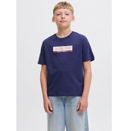 Jack & Jones Jack & Jones Junior Jungen T-Shirt &raquo;JORINWOOD BLOCK BRAND TEE SS CN NOOS JNR&laquo; blau 164