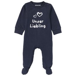 Kidsworld Jungen Kidsworld Schlafoverall &raquo;Baby-Schlafanzug, Unser Liebling - NEUE KOLLEKTION&laquo; aus Bio-Baumwolle blau 74/80, N-Gr