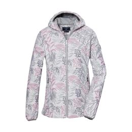 Killtec Damen Softshelljacke &raquo;KOS 56 WMN SFTSHLL JCKT&laquo; Wasserabweisende, winddichte Softshelljacke mit floralem Print grau 34