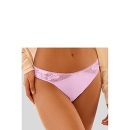 Lascana Damen Lascana mit h&uuml;bschen Spitzeneins&auml;tzen rosa 32/34