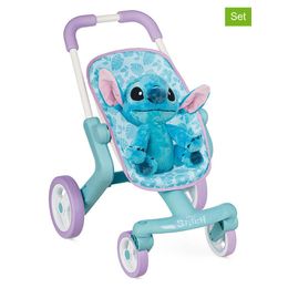Smoby 2tlg. Set: Puppenwagen und Pl&uuml;schfigur "Stitch" - ab 18 Monaten - 26% | Puppen