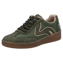 Rieker Sport Damen RIEKER Sport Plateausneaker , Freizeitschuh, Halbschuh, Schn&uuml;rschuh in veganer Verarbeitung gr&uuml;n 39