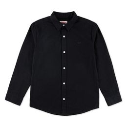 Levi's Kids Kinder Levi's Kids Langarmhemd &raquo;BATTERY HOUSEMARK SHIRT&laquo; mit Kentkragen schwarz 8 (128), N-Gr