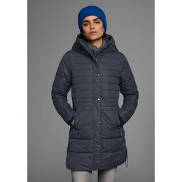 Polarino Damen Wintermantel Warm wattiert. Obermaterial wasserabweisend und winddicht. blau 34
