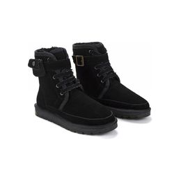 NICEBAY Leder-Winterstiefel "Gayana" in Schwarz - 67% | Gr&ouml;&szlig;e 40 | Damen-stiefel