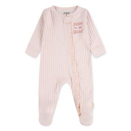 Huggies Babywear Jungen HUGGIES babywear Strampler &raquo;HUGG FOOTED COVERALL&laquo; mit R&uuml;schenbesatz rosa 2 (62), N-Gr