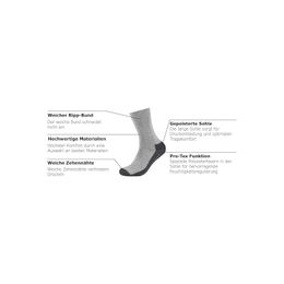 Camano Herren Socken &raquo;function&laquo; 4 Paar, mit feuchtigkeitsregulierendem Material grau 35-38