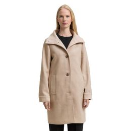 Tom Tailor Damen Tom Tailor Wollmantel mit Knopfleiste und Stehkragen L