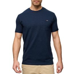 INDICODE Herren Rundhalsshirt &raquo;INAndorra&laquo; blau L