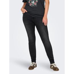 Only Carmakoma Damen Only CARMAKOMA Skinny-fit-Jeans &raquo;CARWILLY REG SKINNY DNM CRO224 NOOS&laquo; schwarz 46, L&auml;nge 32