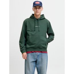 Jack & Jones Jack & Jones Herren Kapuzensweatshirt &raquo;JORNORREBRO EMB SWEAT HOOD NOOS&laquo;, mit Logo Print gr&uuml;n L