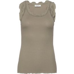 rosemunde Damen rosemunde Tanktop &raquo;Babette Silk Top&laquo; Vintage-Spitzenbesatz, breite Tr&auml;ger, feminin, bequem, Seidenmix gr&uuml;n XL