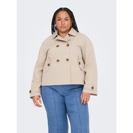 Only Carmakoma Damen Only CARMAKOMA Kurzjacke &raquo;CARAPRIL LIFE SHORT TRENCHCOAT OTW NOOS&laquo; braun XL