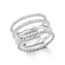 s.Oliver s.Oliver Ring-Set &raquo;2015038&laquo; mit Zirkonia (synth.) silber