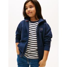 Tommy Hilfiger Jungen Kapuzensweatjacke &raquo;TONAL FLAG EMB ZIP HOODIE&laquo; f&uuml;r Kinder bis 16 Jahre, mit Kapuze blau 7 (122)