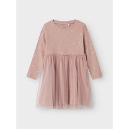 name it M&auml;dchen T&uuml;llkleid &raquo;NMFNADJA LS DRESS NOOS&laquo; rosa 80, N-Gr