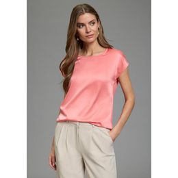 Laura Scott Damen Shirtbluse Oversize, Kurzarm, h&uuml;ftlange Schnittform, Rundhalsausschnitt 48