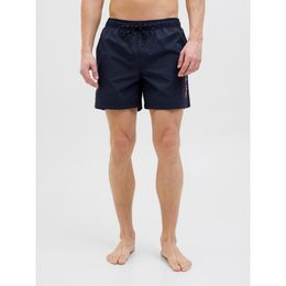 Jack & Jones Jack & Jones Herren Badeshorts &raquo;JPSTMAUI Badeshort mit mittlerer Taille und elastischem Bund&laquo; unifarben, modisch, regular fit, Web blau XS, N-Gr
