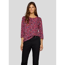 Rabe Damen 3/4-Arm-Shirt Sommershirt mit All-Over Print schwarz 44