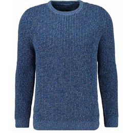 Ragman Herren Ragman Rundhalspullover blau 58