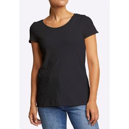 Richroyal Damen RICHROYAL T-Shirt in femininer Basic-Form schwarz M