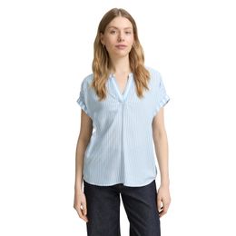 Tom Tailor Damen Tom Tailor Shirtbluse mit Streifen Muster blau 46