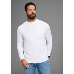 MAN'S WORLD Man's World Herren Stehkragenshirt &raquo;Neue Kollektion!&laquo; mit B&uuml;ndchen wei&szlig; 3XL (64/66)