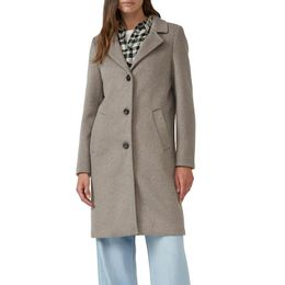 s.Oliver Damen s.Oliver Langmantel mit Reverskragen und Wolle beige 42