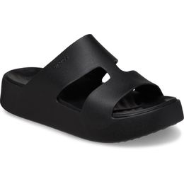 Crocs Damen Badepantolette &raquo;Getaway Platform H-Strap&laquo; , Sommerschuh, Schlappen, Badeschuh, Poolslides, weiche Innensohle schwarz 36