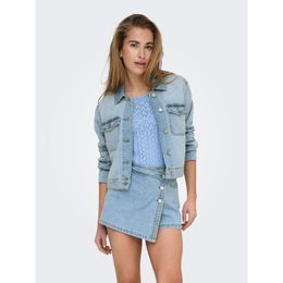 Only Damen Only Jeansjacke &raquo;ONLLUMI LS RHINESTONE JACKET DNM PIM&laquo; blau M