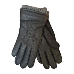 Kaiser Naturfellprodukte Leder-Fingerhandschuhe in Schwarz - 21% | Gr&ouml;&szlig;e 10 | Damenhandschuhe