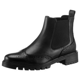 Ara Damen Chelseaboots &raquo;TULSA&laquo; , Stiefelette, Schlupfboots mit Lyralochung, G-Weite (weit) schwarz 6 (39)