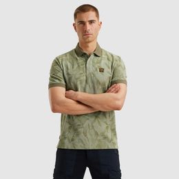 PME-Legend Pme Legend Herren PME LEGEND Poloshirt &raquo;Short sleeve polo two tone pique printed&laquo; mit All-Over Print gr&uuml;n L