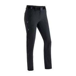 Maier Sports Damen Funktionshose &raquo;Lana slim&laquo; Damen Wanderhose, atmungsaktive Outdoor-Hose, 3 Taschen, Slim Fit schwarz 40, Normalgr&ouml;&szlig;en