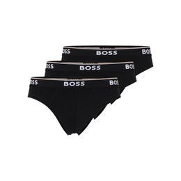 BOSS Herren BOSS Slip Packung, 3er-Pack, mit Logo Webbund schwarz M