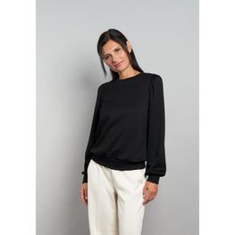 Seidel Moden Damen Langarmshirt &raquo;Exklusiv bei OTTO&laquo; mit Puff&auml;rmel - MADE IN GERMANY schwarz 48