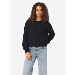 Noisy may Damen Noisy may Rundhalspullover &raquo;NMMAYSA L/S O-NECK KNIT NOOS&laquo; schwarz L