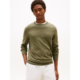 Tommy Hilfiger Herren &raquo;ESSENTIAL COTTON CREW NECK&laquo; 100% Baumwolle Crewneck Regular Fit Premium Mode gr&uuml;n S