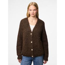 Pieces Damen Pieces Strickjacke &raquo;PCCLEO LS V-NECK KNIT CARDIGAN NOOS BC&laquo; braun M