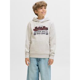 Jack & Jones Jack & Jones Junior Jungen Kapuzensweatshirt &raquo;JJELOGO SWEAT HOOD 2 COL AW25 NOOS JNR&laquo; grau 128