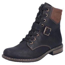 Rieker Damen Schn&uuml;rstiefelette Schn&uuml;rboots, Stiefelette, Blockabsatz, mit gepolstertem Schaftrand 38
