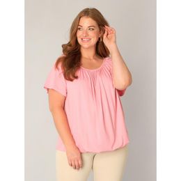 Base Level Curvy Damen Ballonshirt &raquo;Yoni&laquo; mit gerafftem Rundhalsausschnitt 58/60