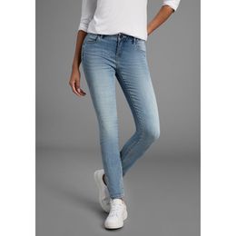 Arizona Damen Skinny-fit-Jeans &raquo;Ultra-Stretch&laquo; extra-enger Beinverlauf, normale Leibh&ouml;he, mit Eingrifftaschen blau 96, K + L Gr