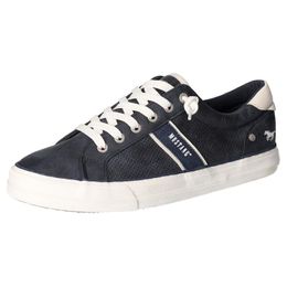 Mustang Shoes Damen mit stylischem Seitenstreifen, Freizeitschuh, Halbschuh, Schn&uuml;rschuh blau 42
