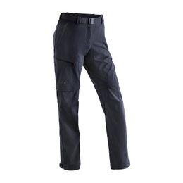 Maier Sports Damen Funktionshose &raquo;Nata&laquo; Damen Wanderhose, zipp-off Outdoor-Hose, 3 Taschen, Regular Fit blau 19, Kurzgr&ouml;&szlig;en