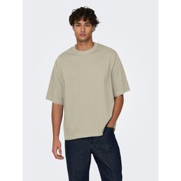 Only & Sons Only & Sons Herren ONLY & SONS Rundhalsshirt &raquo;ONSMILLENIUM OVZ SS TEE NOOS&laquo; beige S