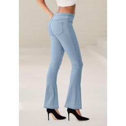 Buffalo Damen Jeggings mit ausgestelltem Bein blau 38, N-Gr