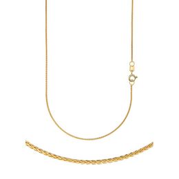 Firetti Herren Collierkettchen &raquo;Schmuck Geschenk Gold 333 o. 585 Halskette Fuchsschwanzkette dreifach&laquo; Made in Germany gold
