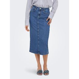 Only Damen Only Jeansrock &raquo;ONLWONDER MIDI BACK SLIT SKIRT PIM DNM&laquo; blau XS (34)